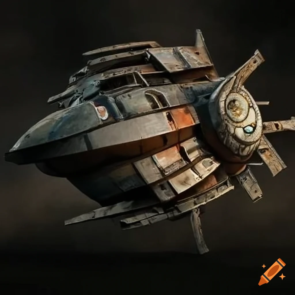 Scrap-built spaceship