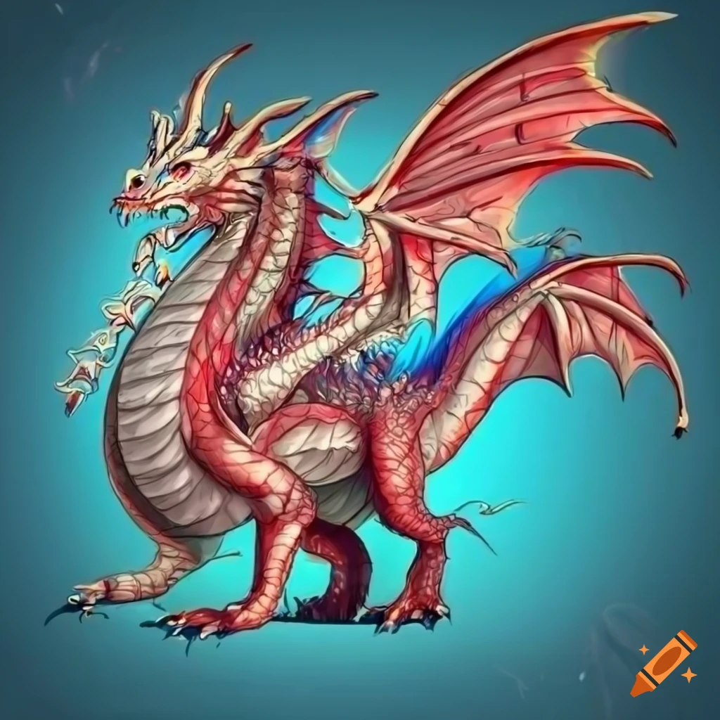 Christmas dragon on Craiyon