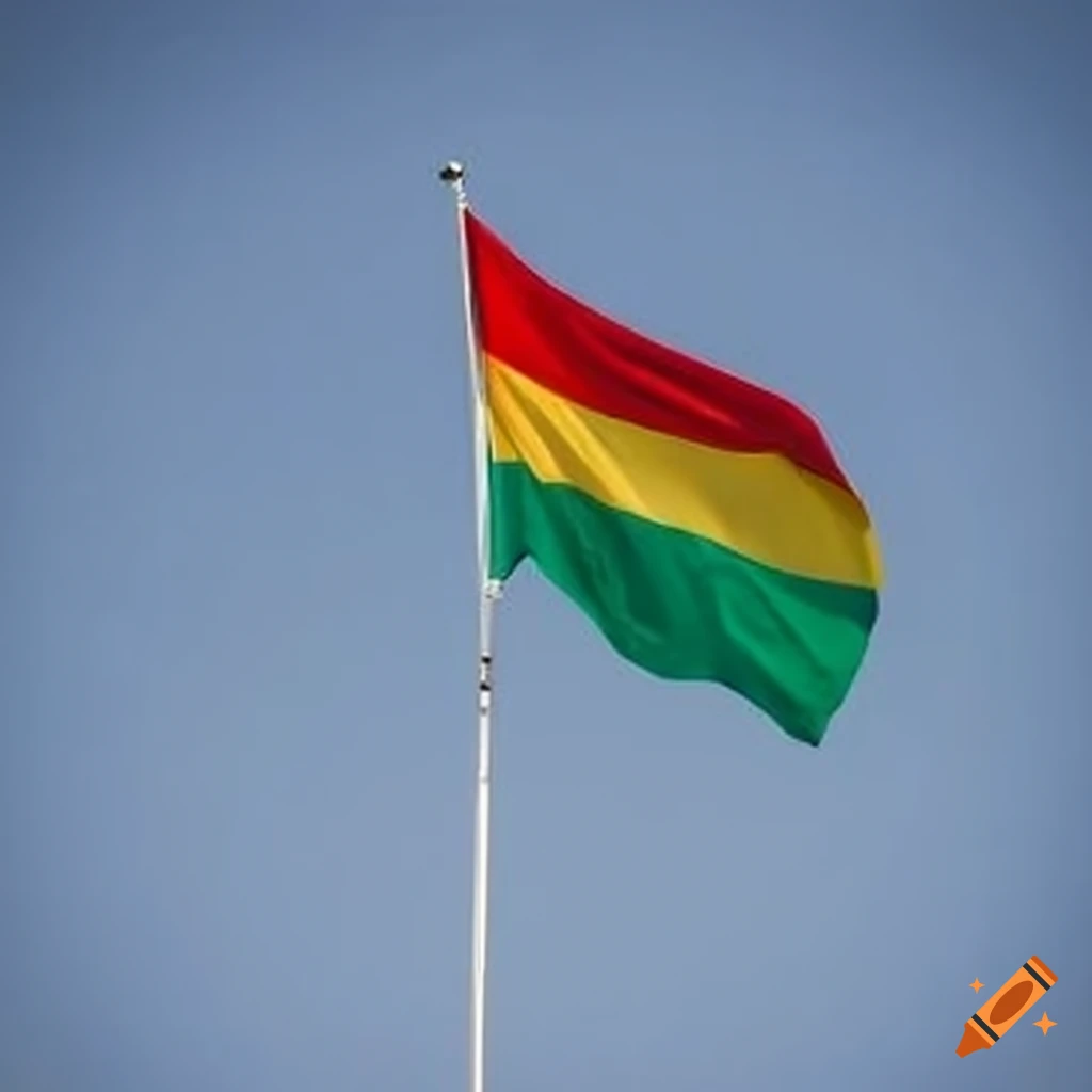Tricolor flag waving in the wind