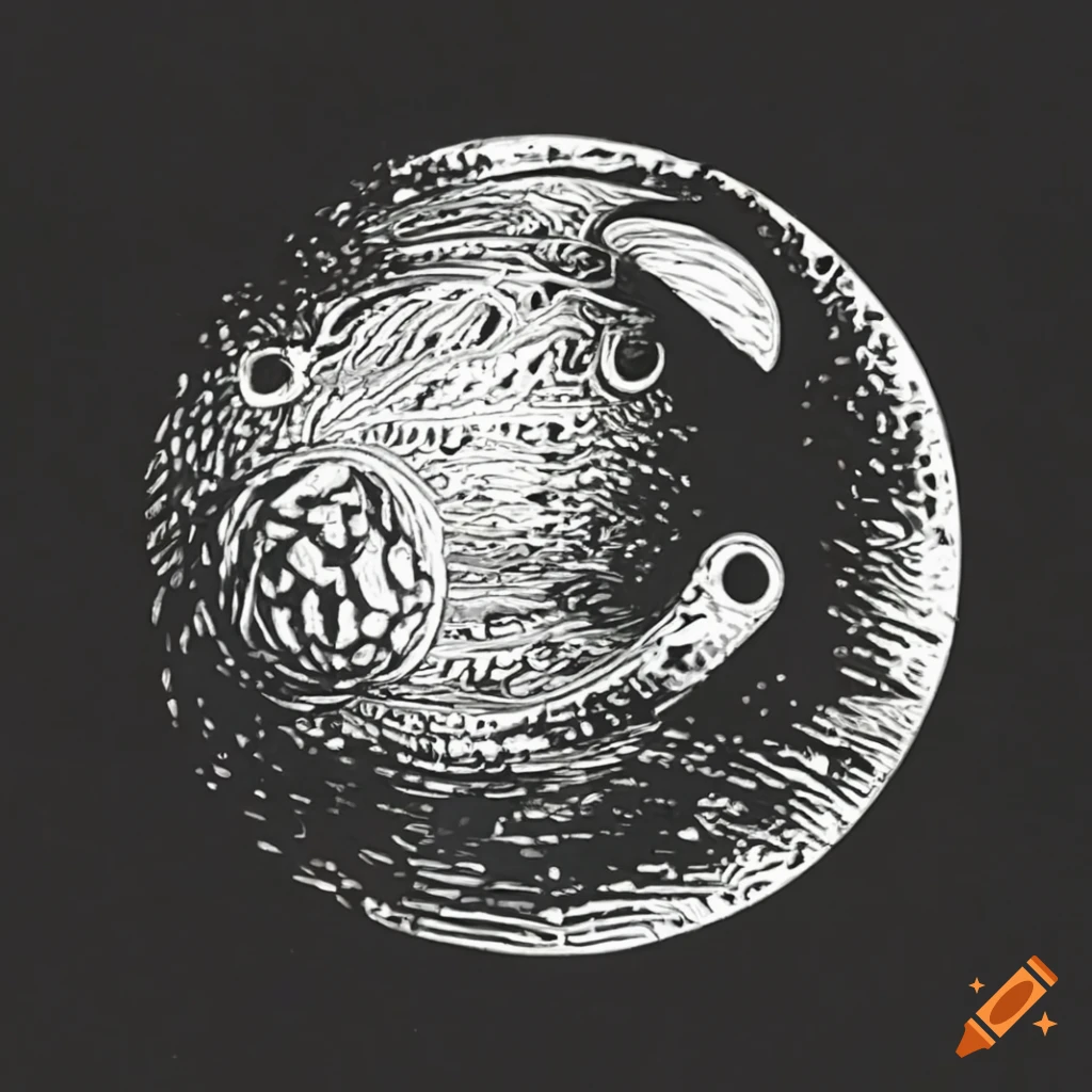 Vintage etching of a space journey on Craiyon