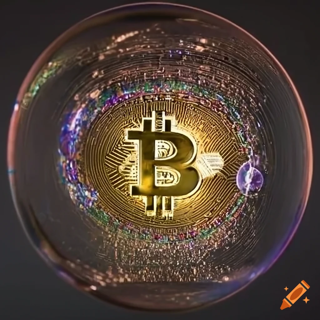Bitcoin bubble illustration