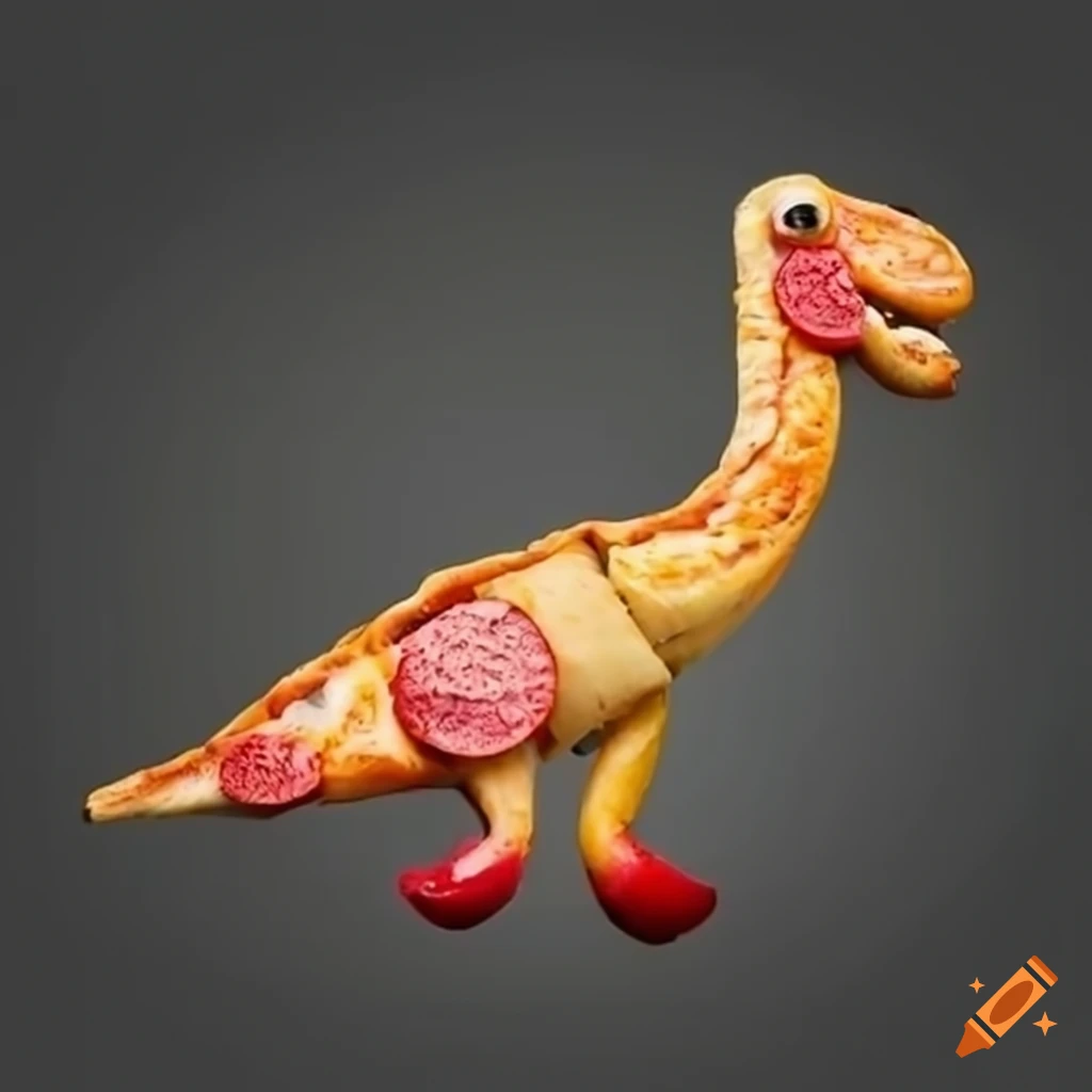 Dinosaur eating bread on Craiyon