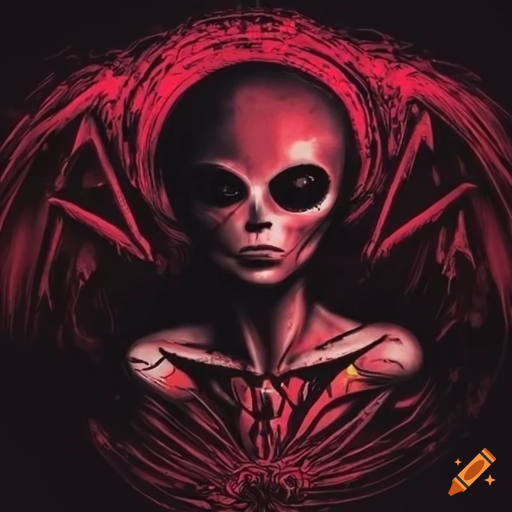 Myspace deathcore emo 2007 kawaii alien on Craiyon