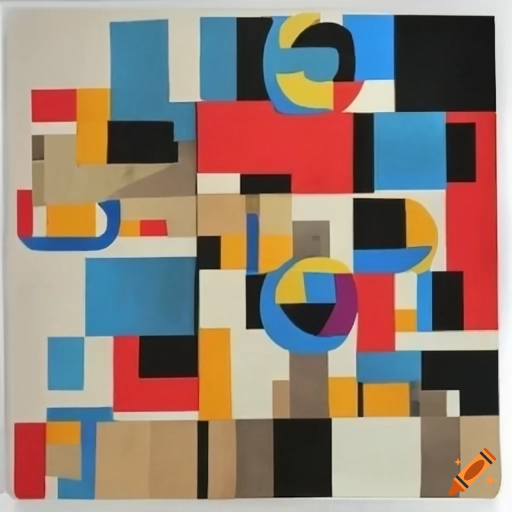 Collage inspired by bauhaus movement on Craiyon