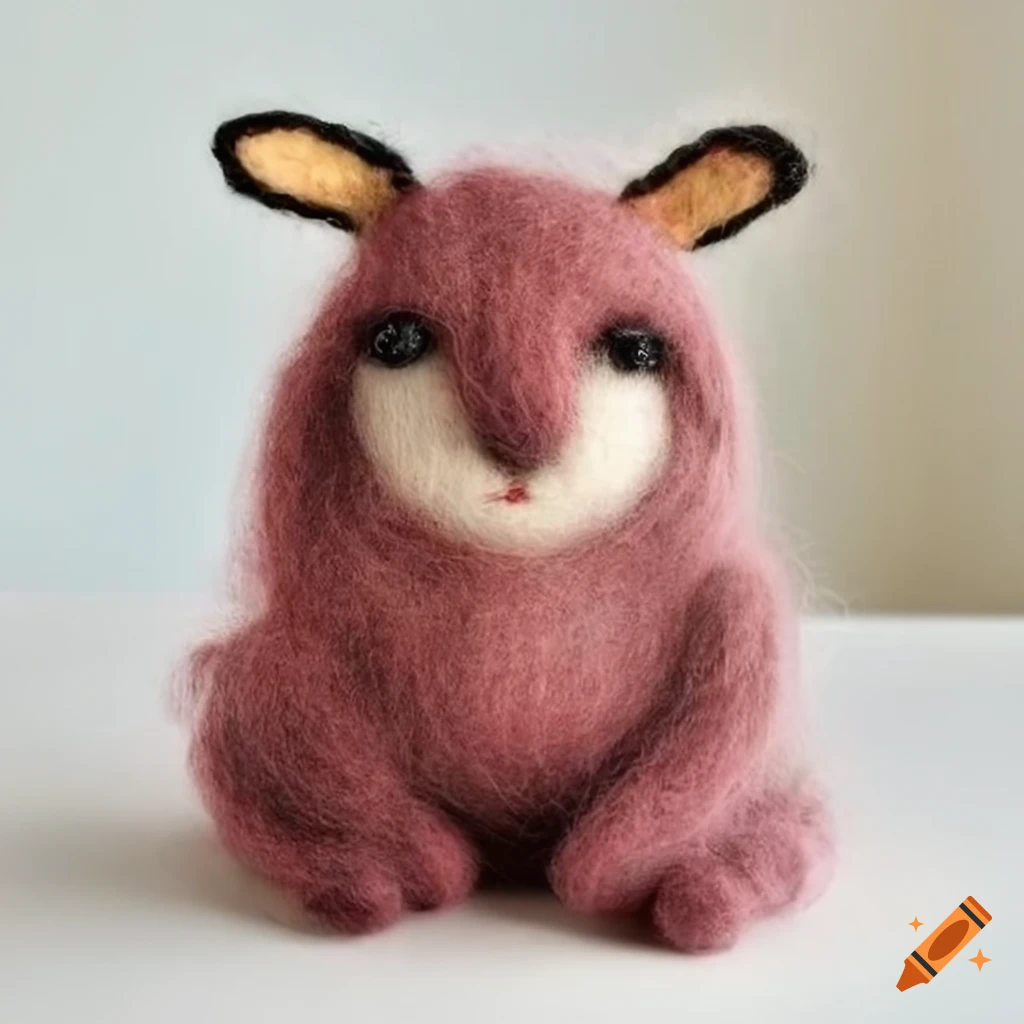 Imaginary creatures made of felted wool on Craiyon