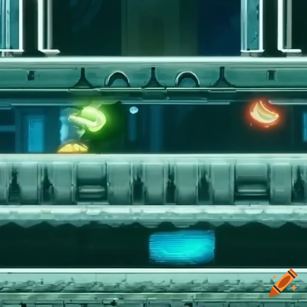 Pixel art of thick glass pipe tiles in super metroid game on Craiyon