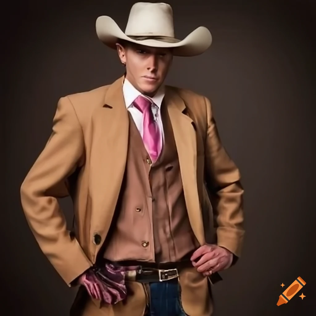 Portrait of a cowboy in a stylish outfit on Craiyon