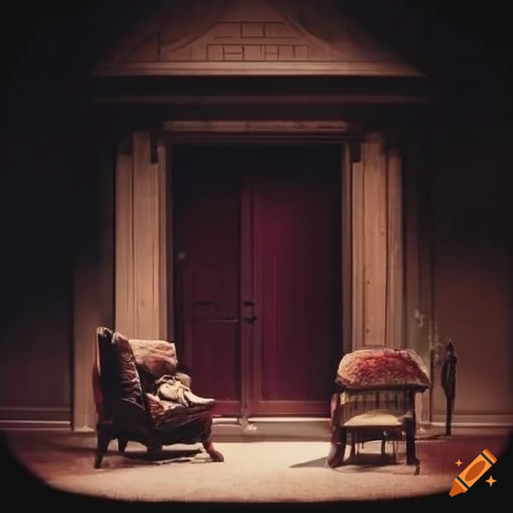 Stage of the play "A doll's house" by Henry Ibsen on Craiyon