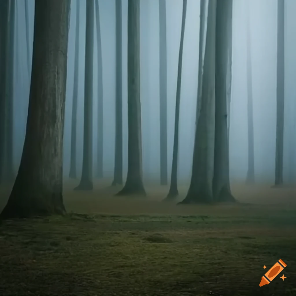 Castle in the misty forest on Craiyon