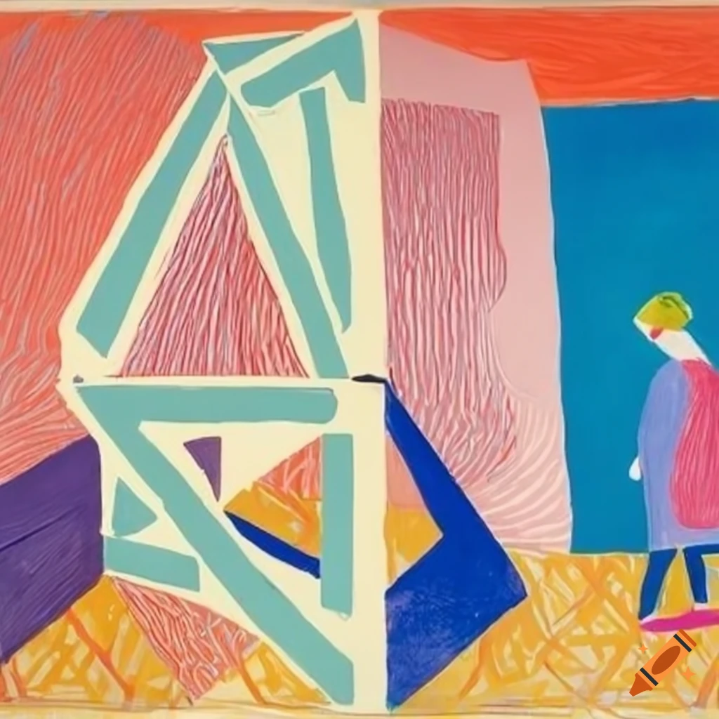 Special-shaped spatial structure with cubist elements on Craiyon