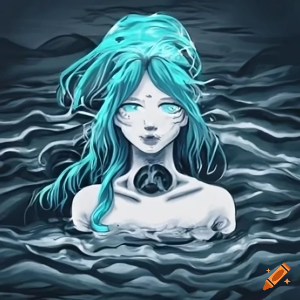 Abstract image of underwater aqua void