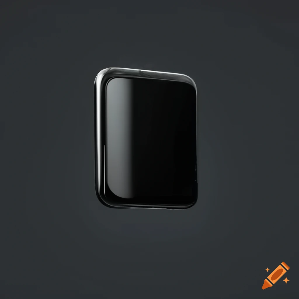 Black square-shaped pod with a screen sitting at an angle on Craiyon