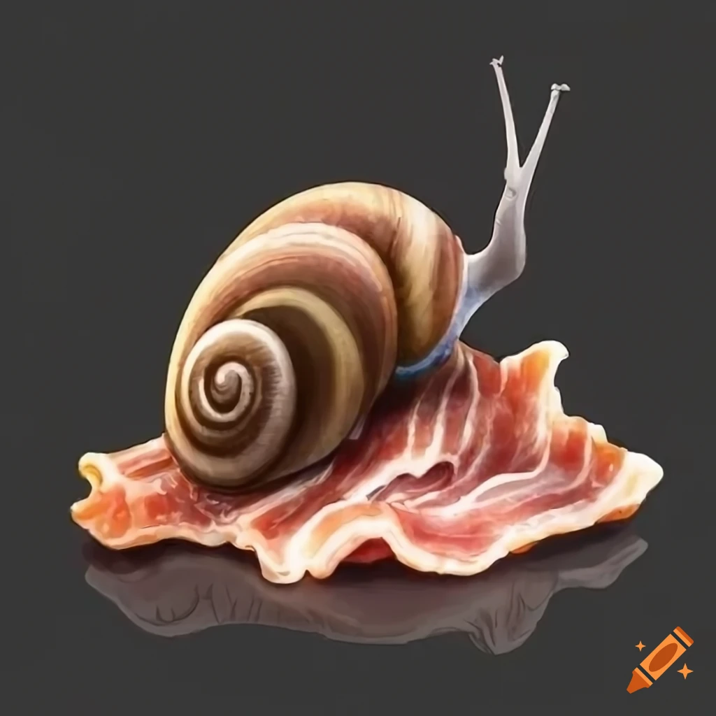 Close-up of a snail on Craiyon