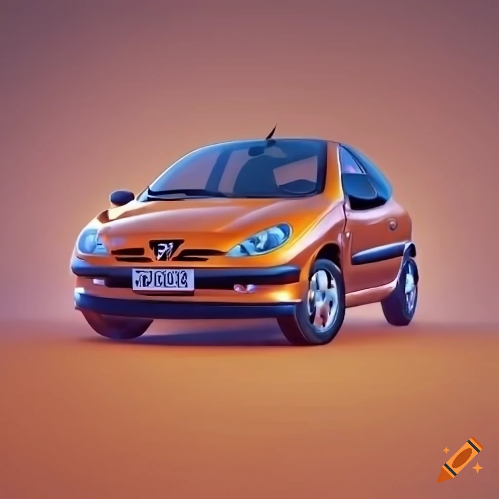 Realistic Depiction Of A Peugeot 206 Hatchback