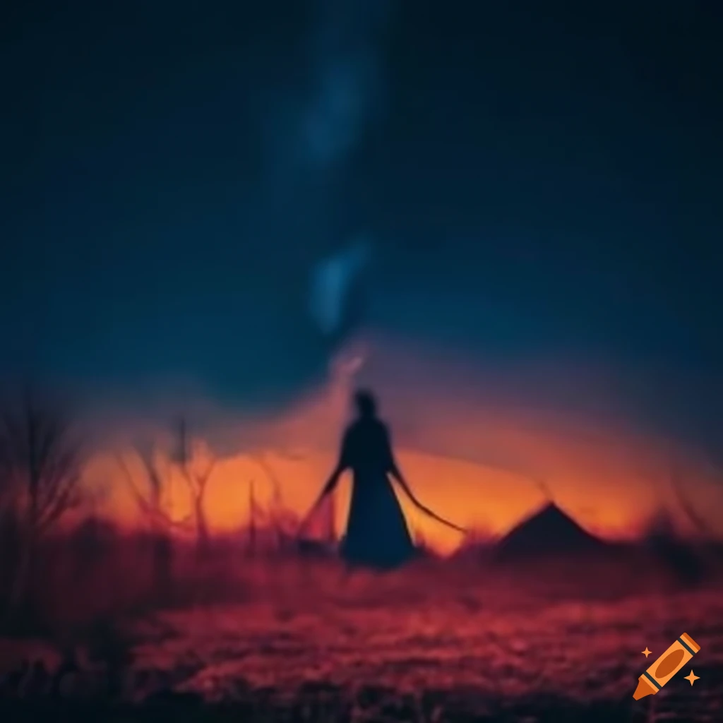 Pulp-inspired vintage landscape artwork