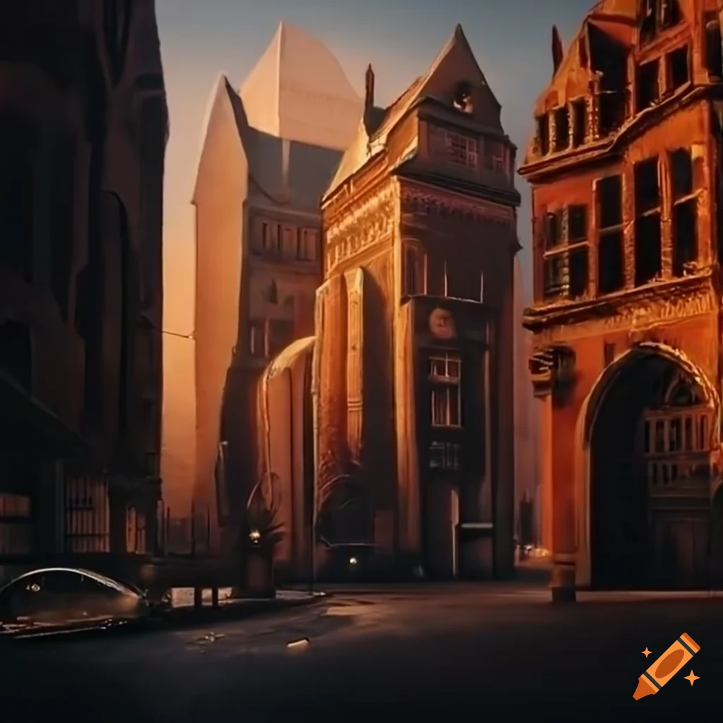 Hyper realistic felted wool buildings