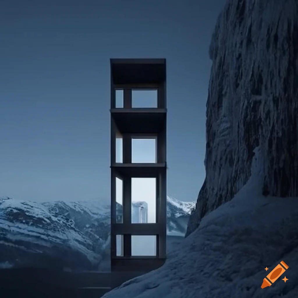Norwegian nordic minimalism tower cabin architecture