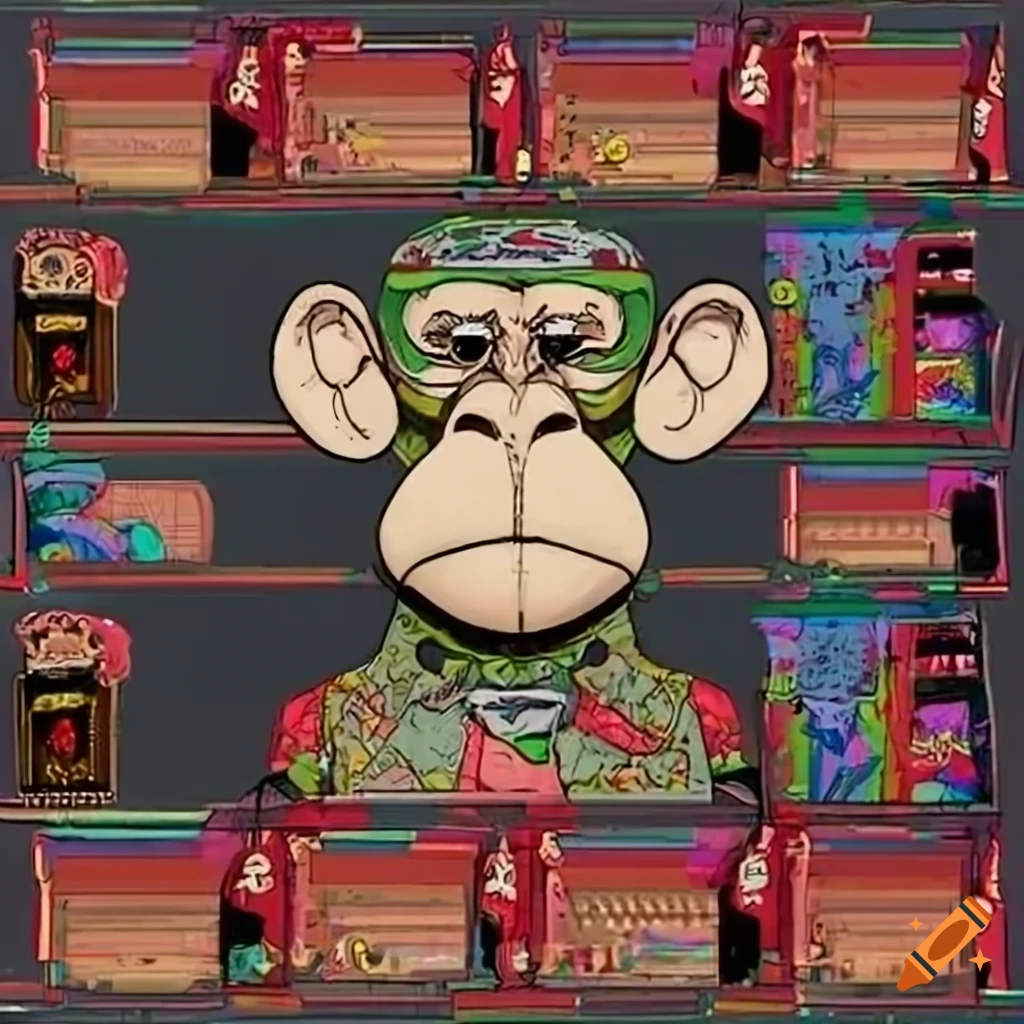 Artwork of a pineapple monkey on Craiyon