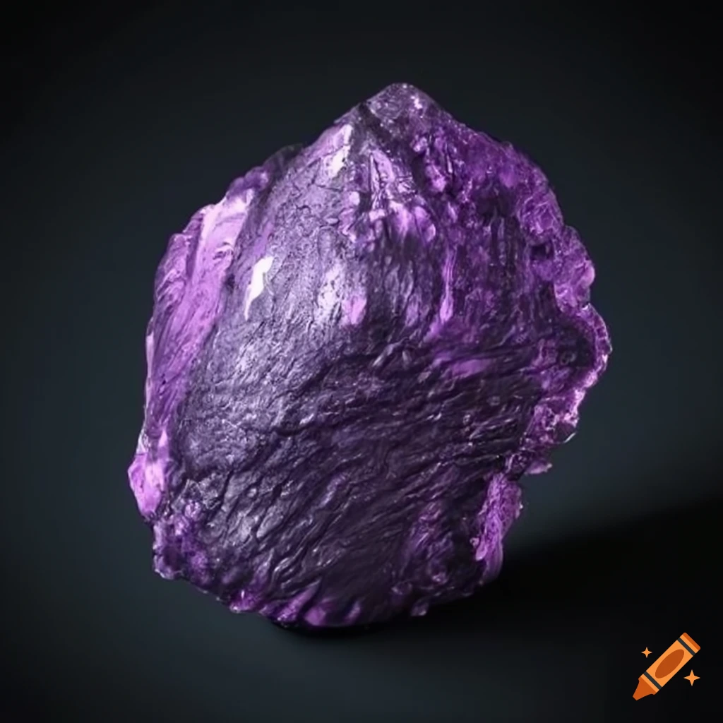 Lustrous metallic lump with a violet tint