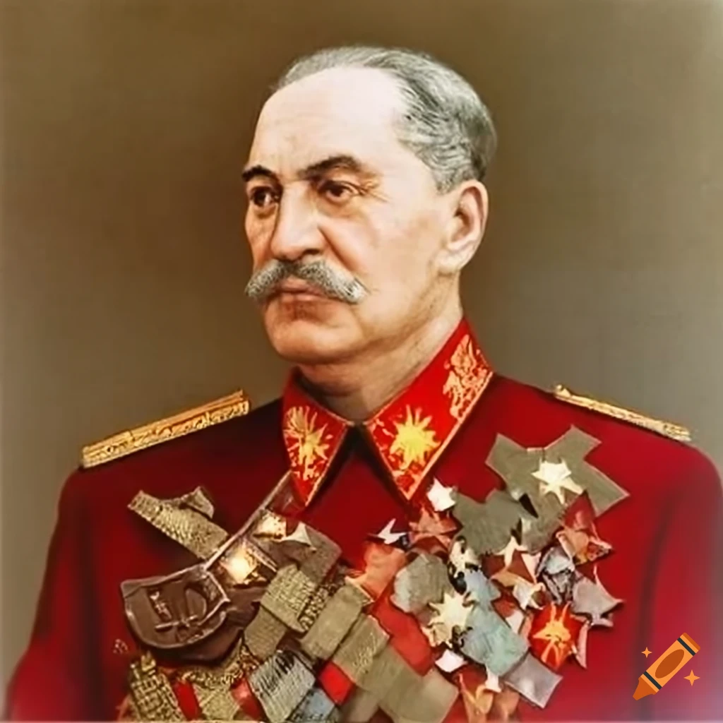 Portrait of a soviet leader deep in thought