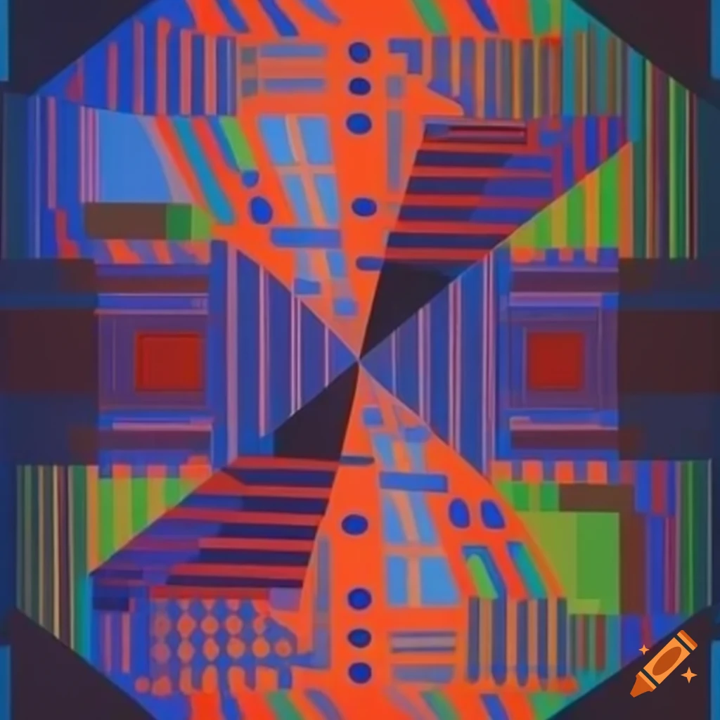 Victor vasarely geometric surrealism artwork