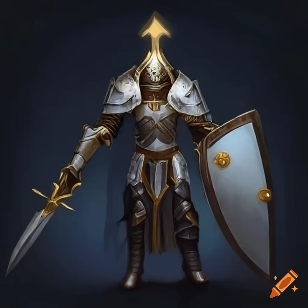 Image of a powerful paladin ready for battle on Craiyon