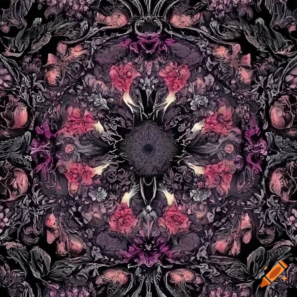 Gothic flower pattern