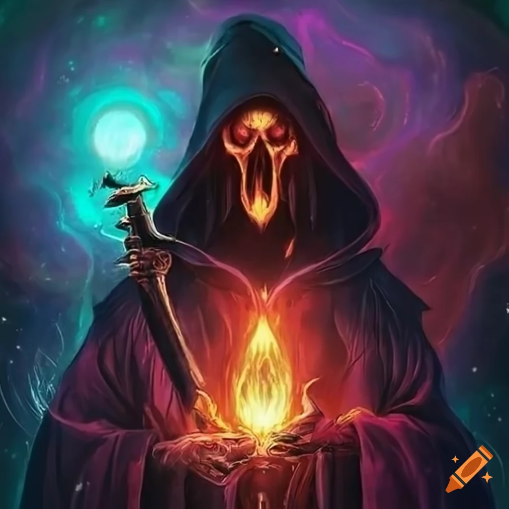 Reaper adorned with flowers and butterflies on Craiyon