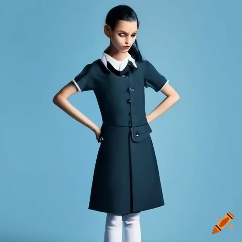 Sky blue line stylish uniform on Craiyon