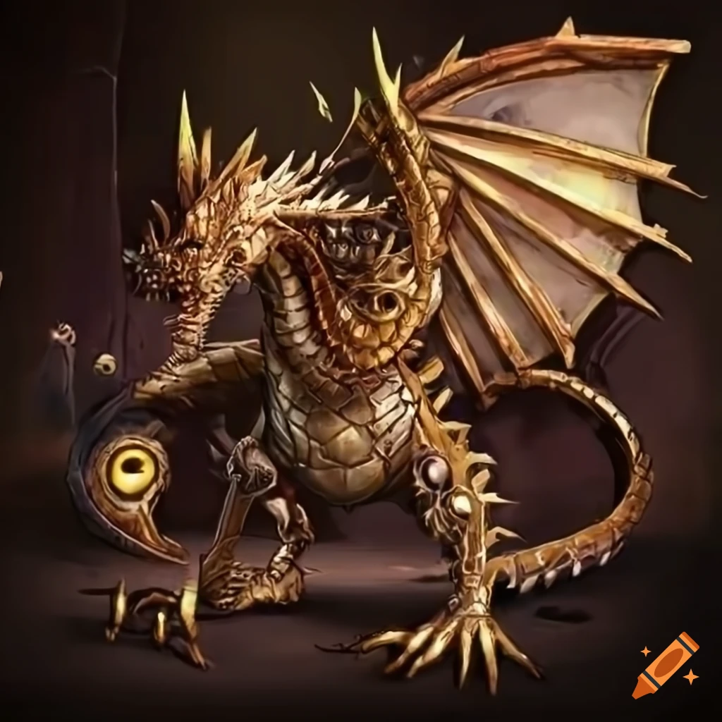 Mechanical dragon on Craiyon