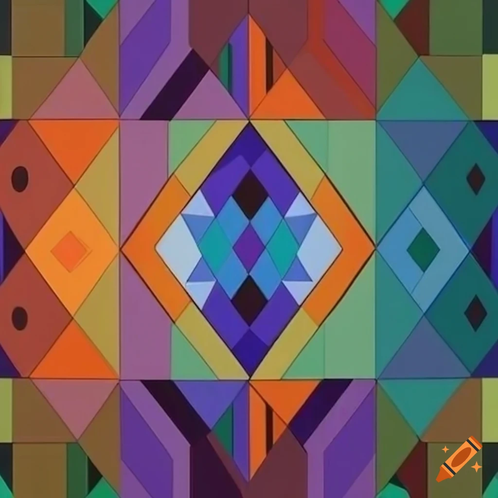 Geometric surrealism artwork by Victor Vasarely on Craiyon