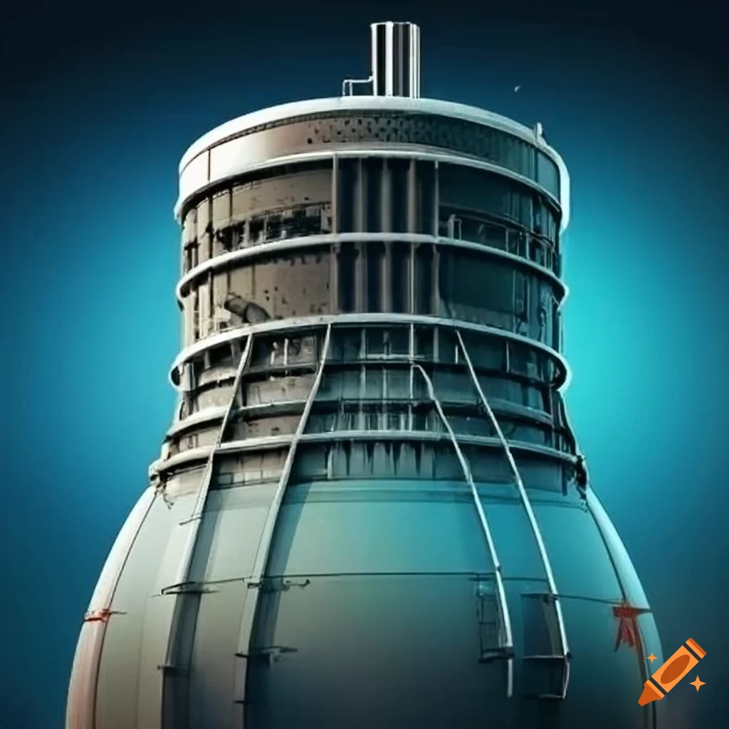 Illustration of a nuclear reactor pressure vessel