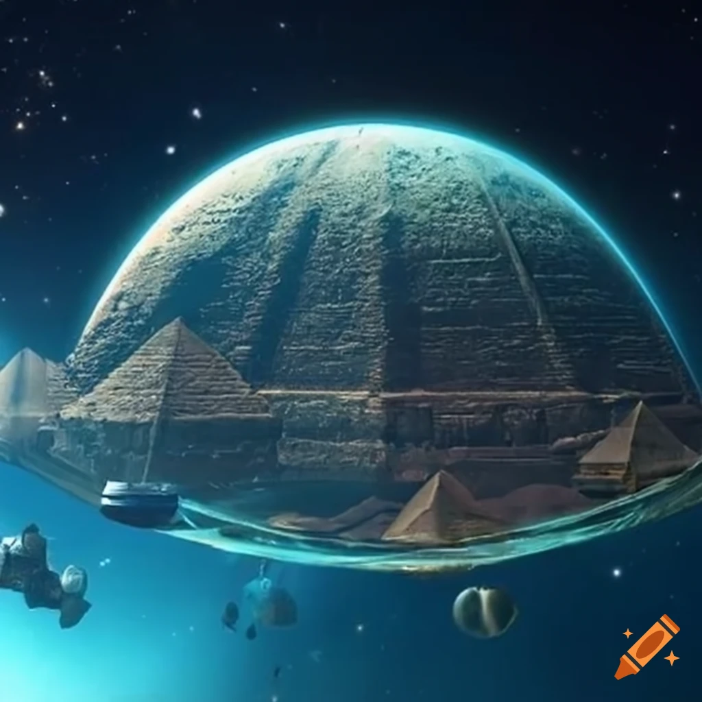 Pyramids of egypt in space