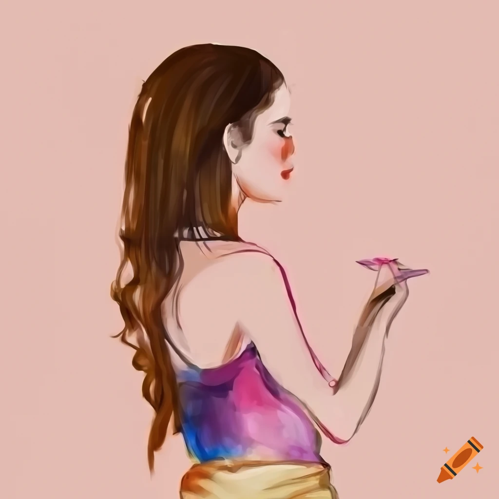 Girl painting a colorful masterpiece