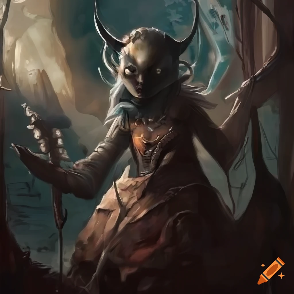 Fantasy artwork of a kikimora on Craiyon