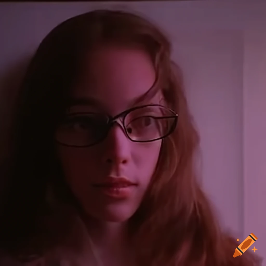 Vintage vhs footage of a 70s teenage girl on Craiyon