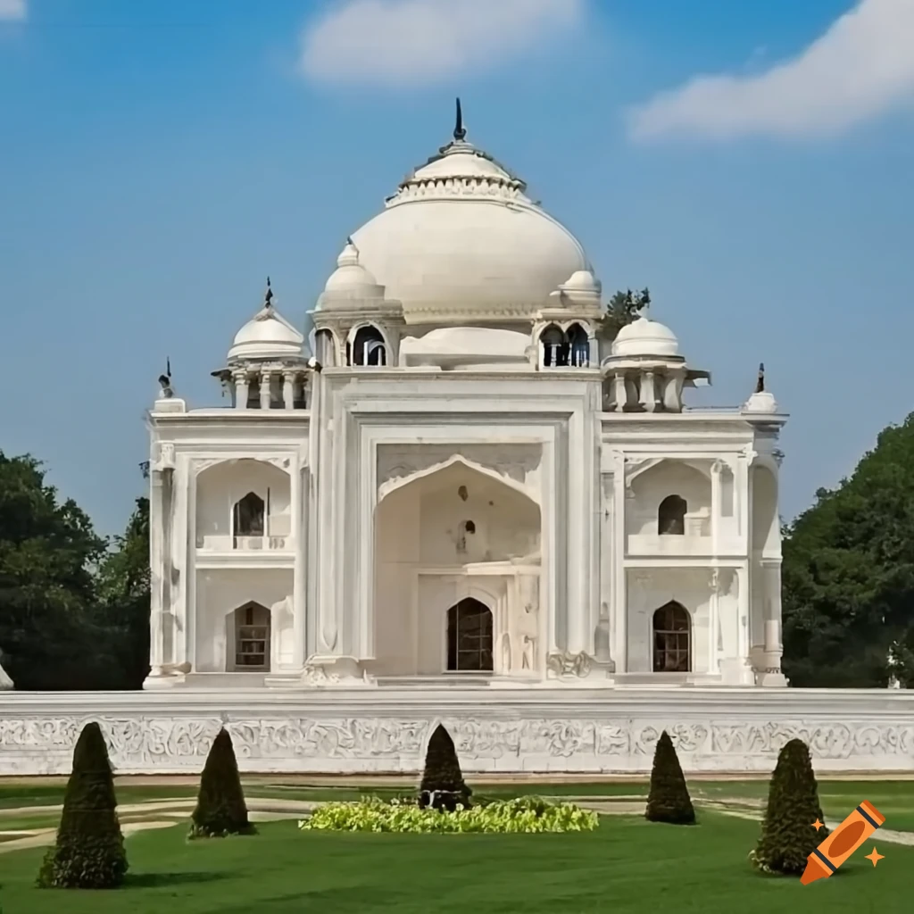 White solid marble architectural style building frontal elevation on ...