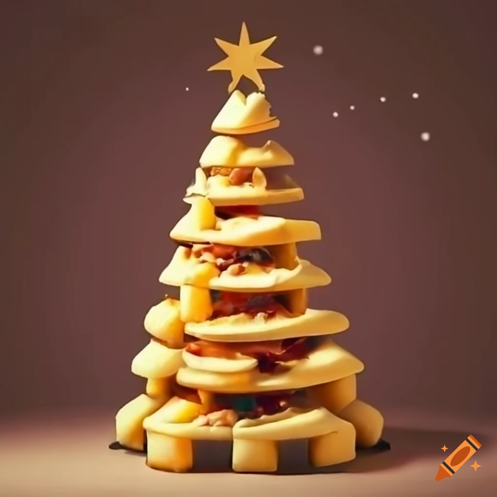 Festive cheese christmas tree