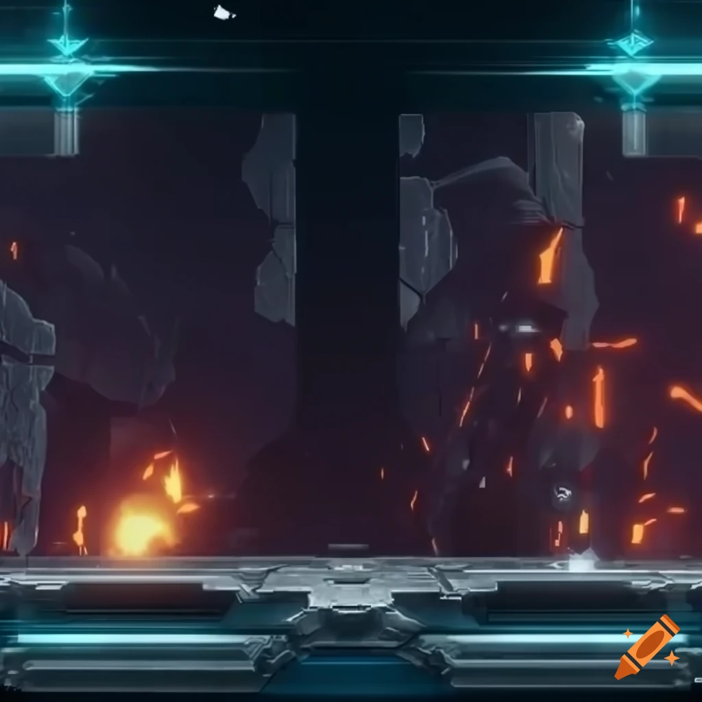 High resolution realistic 2d background of metroid dread