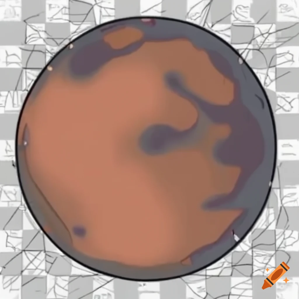 Animation of rotating Mars in space on Craiyon
