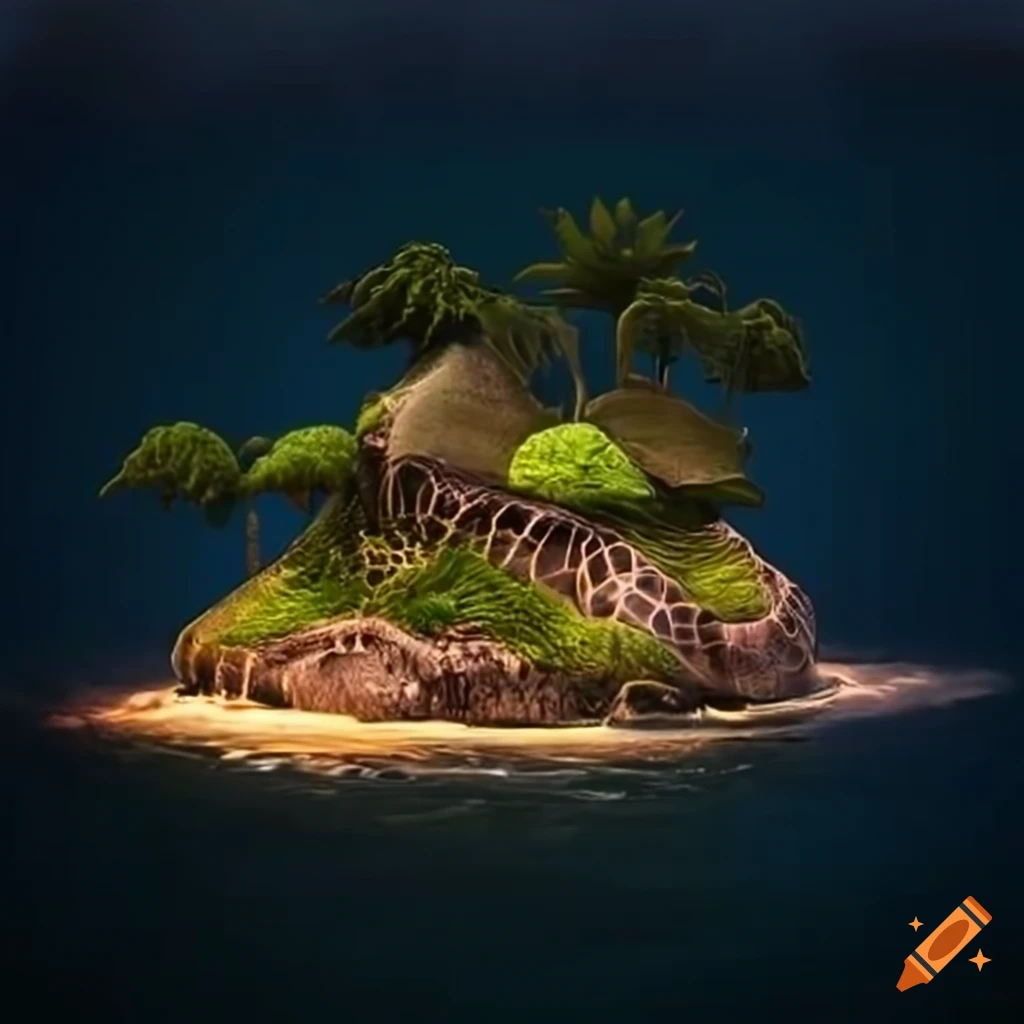 Image of a turtle island