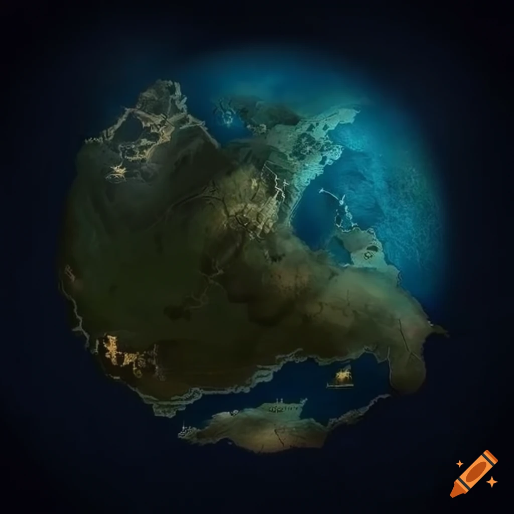 Map of a large bog on Craiyon