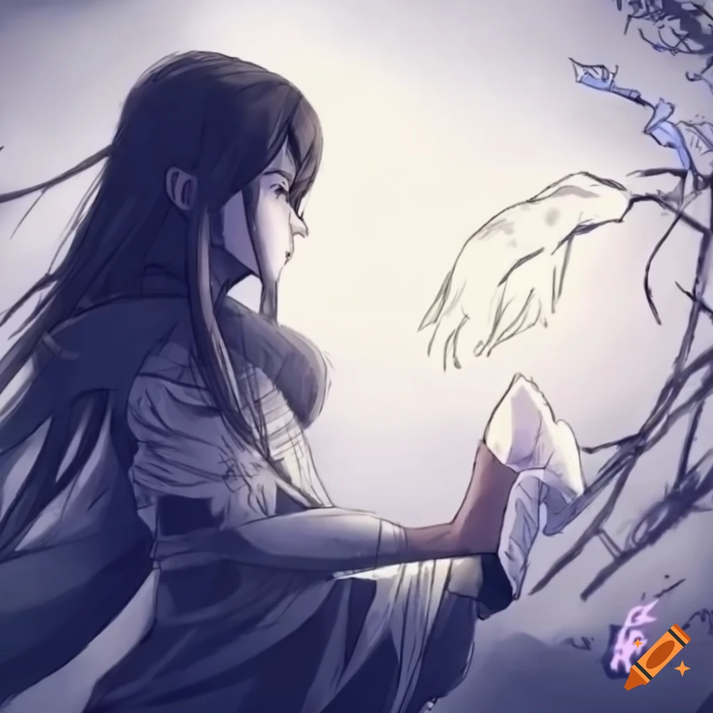 Anime art depicting a sense of distance and hope on Craiyon