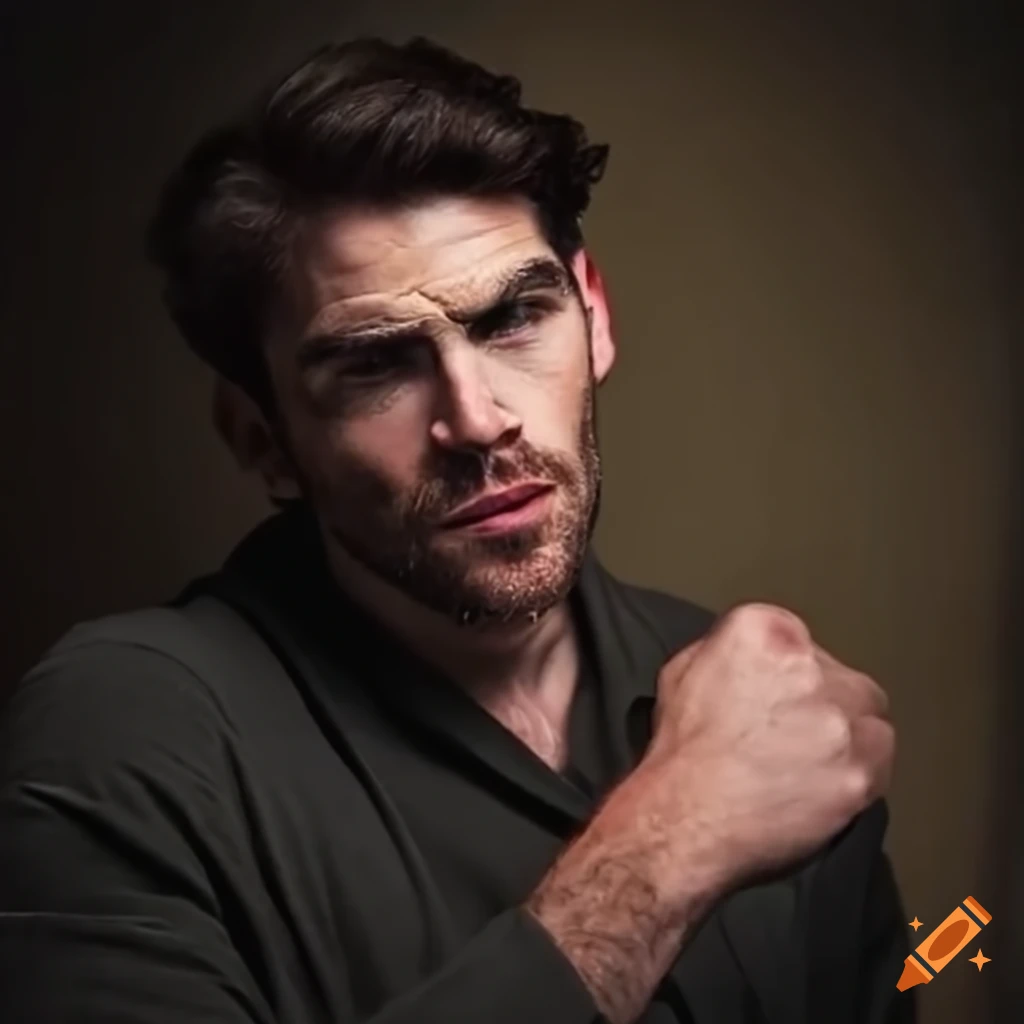 Portrait of angry Hasan Piker on Craiyon