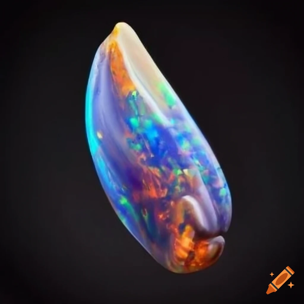 Opal monster tooth gemstone on Craiyon