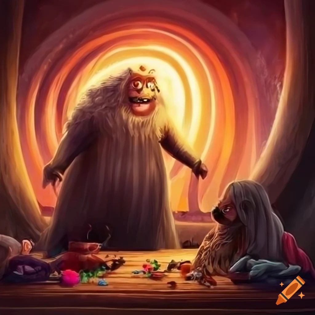 Funny fantasy wallpaper with lots of details on Craiyon