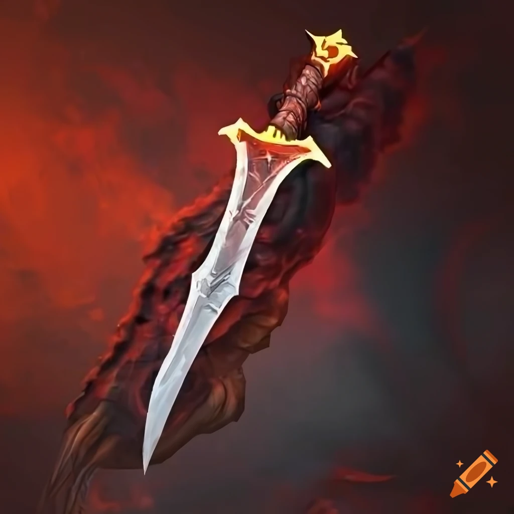 Image of a powerful magma greatsword on Craiyon