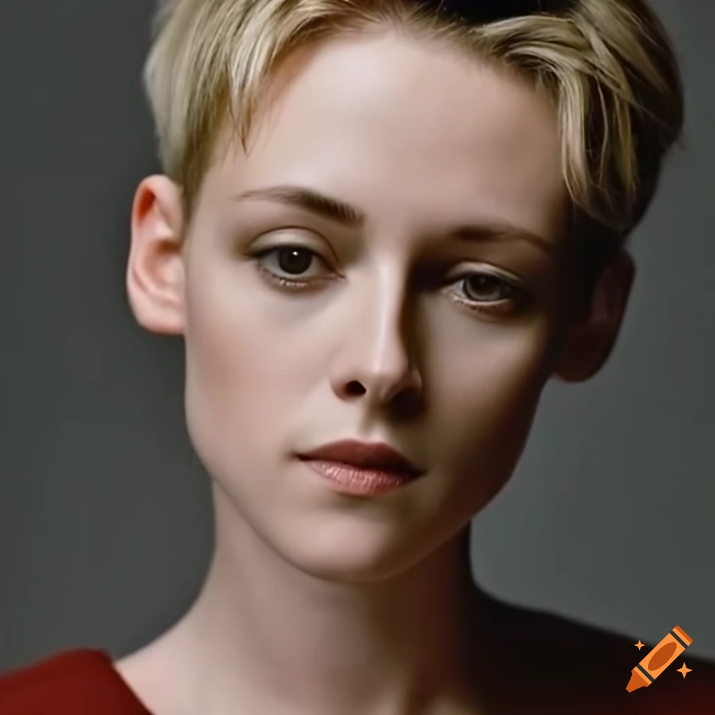 Close-up portrait of a stunning androgynous person on Craiyon