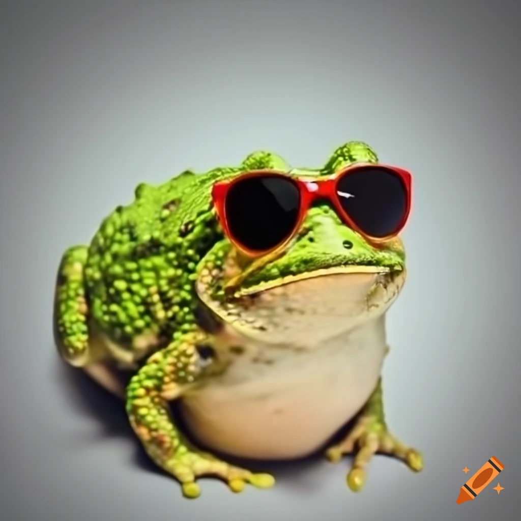 Cool toad wearing sunglasses on Craiyon