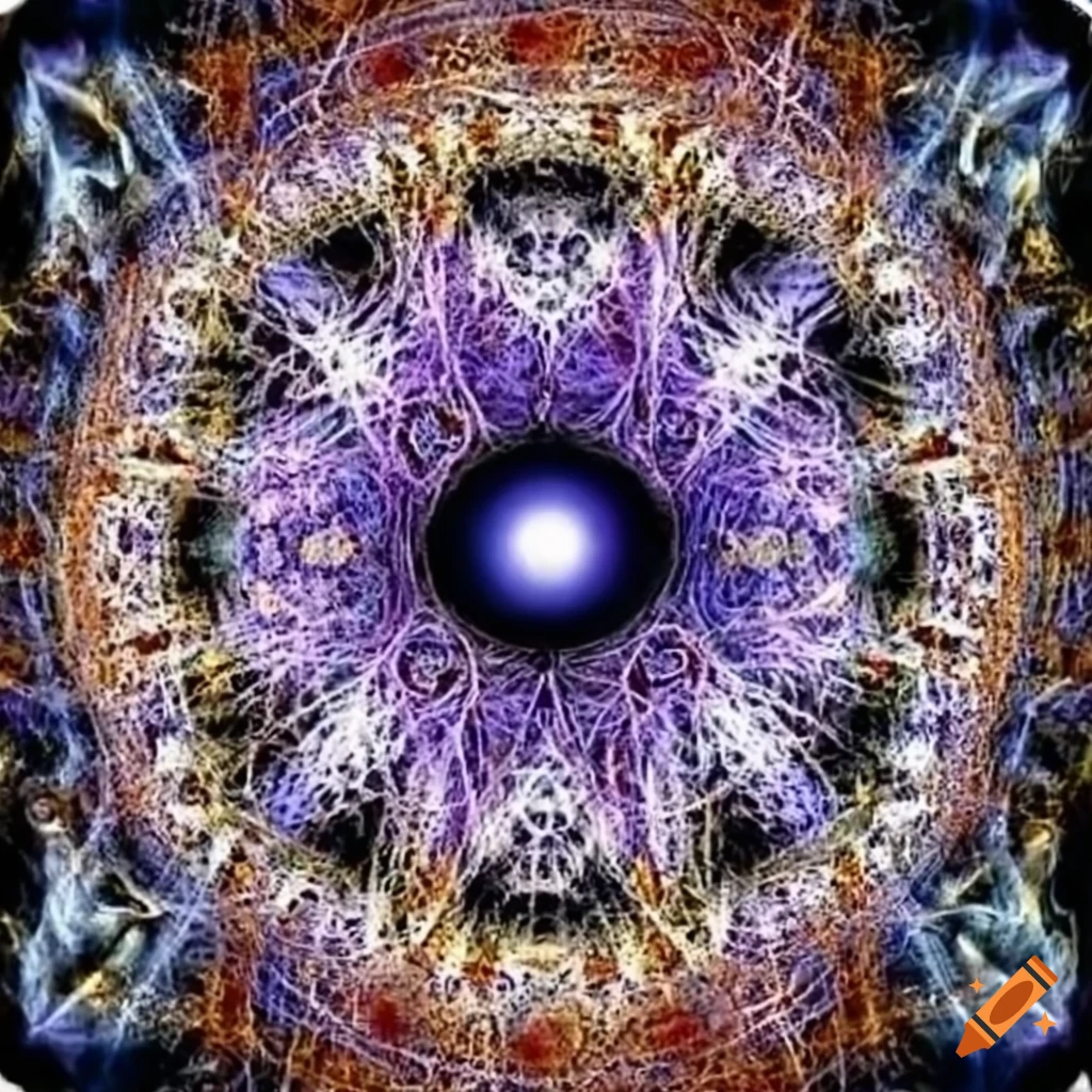 Space-themed optical illusion on Craiyon